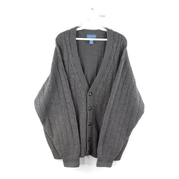 Towncraft | Sweaters | Vintage Cable Knit Long Sleeve Cardigan Sweater ...